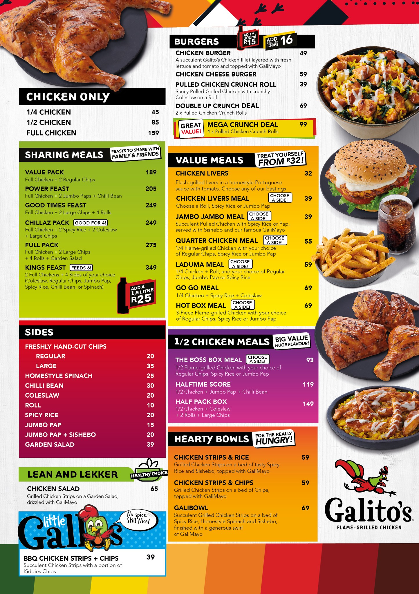 Galitos Menu With Updated Prices in South Africa 2024
