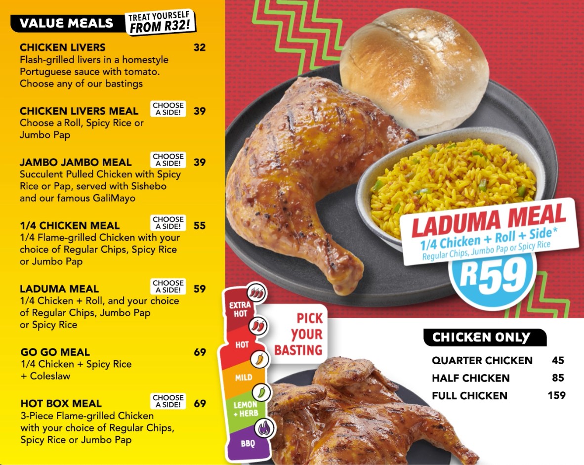 Galitos Menu With Updated Prices in South Africa 2024