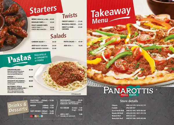 Panarottis Menu With Latest Prices In South Africa 2024 Panarottis Menu With Latest Prices In South Africa 2024