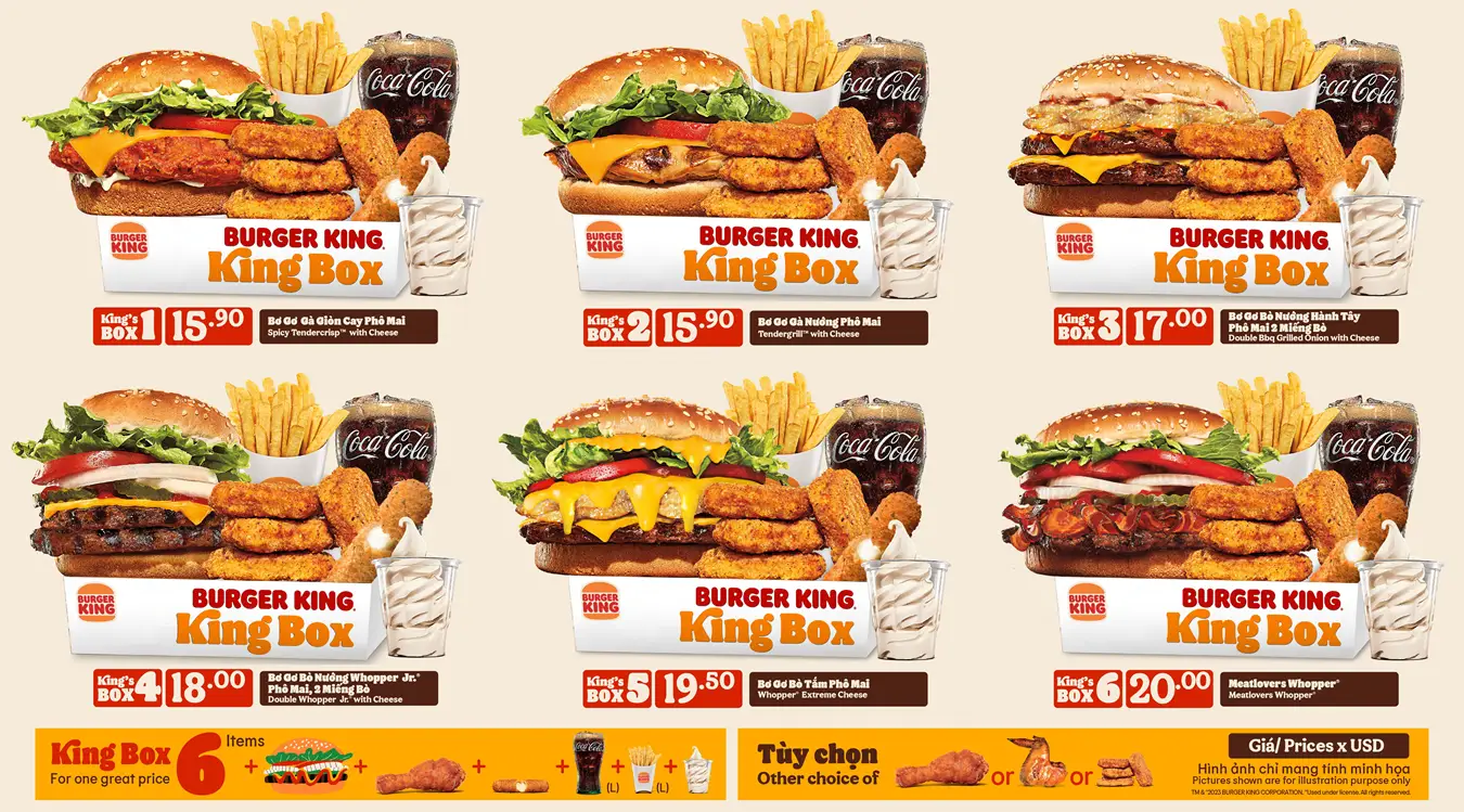 Burger King Menu with Updated Prices in South Africa 2024